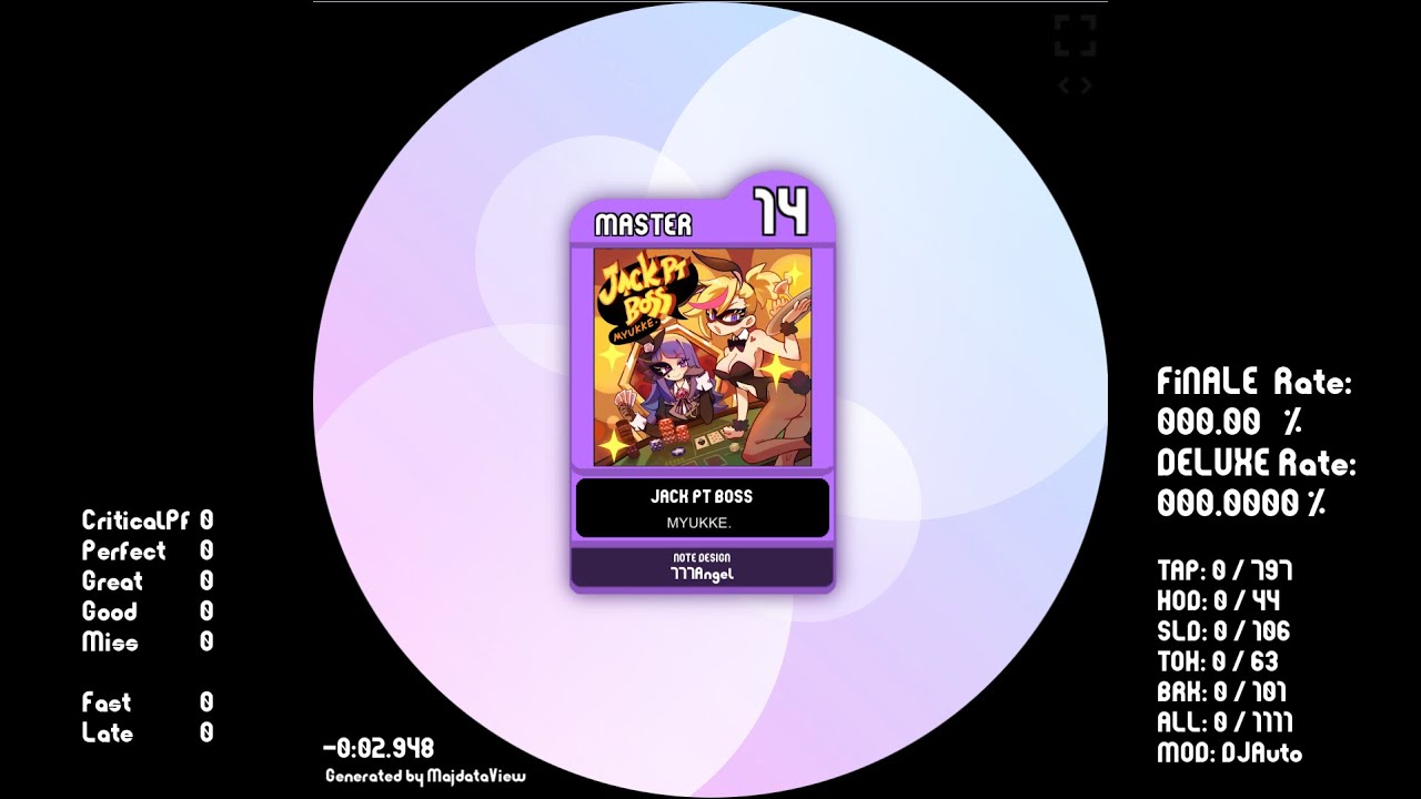 [maimai fanchart] JACK PT BOSS [Lv.14] (from Muse Dash) - YouTube