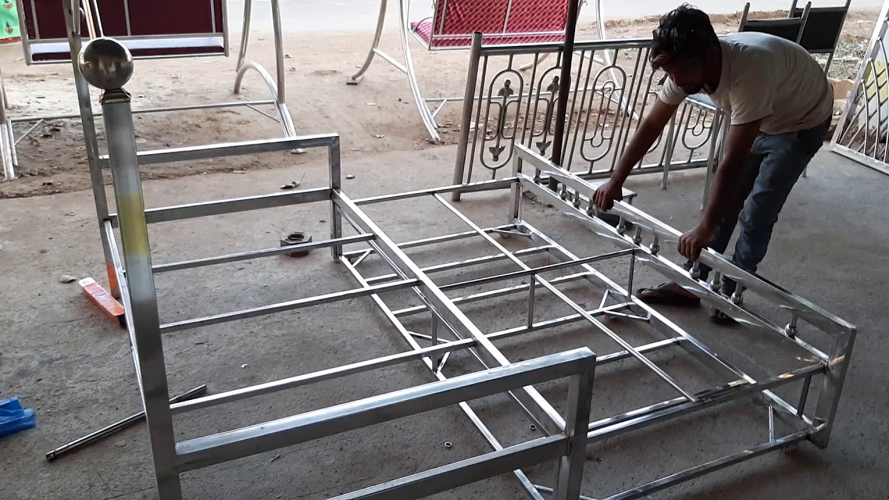# stainless steel sofa + bed + box - YouTube