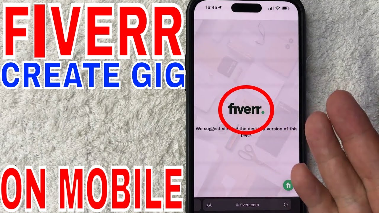 How To Create Fiverr Gig On Mobile Phone 🔴 - YouTube