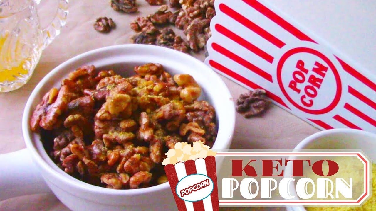 HOW TO MAKE HEALTHY KETO POPCORN | Buttery | Low Carb | Walnuts - YouTube