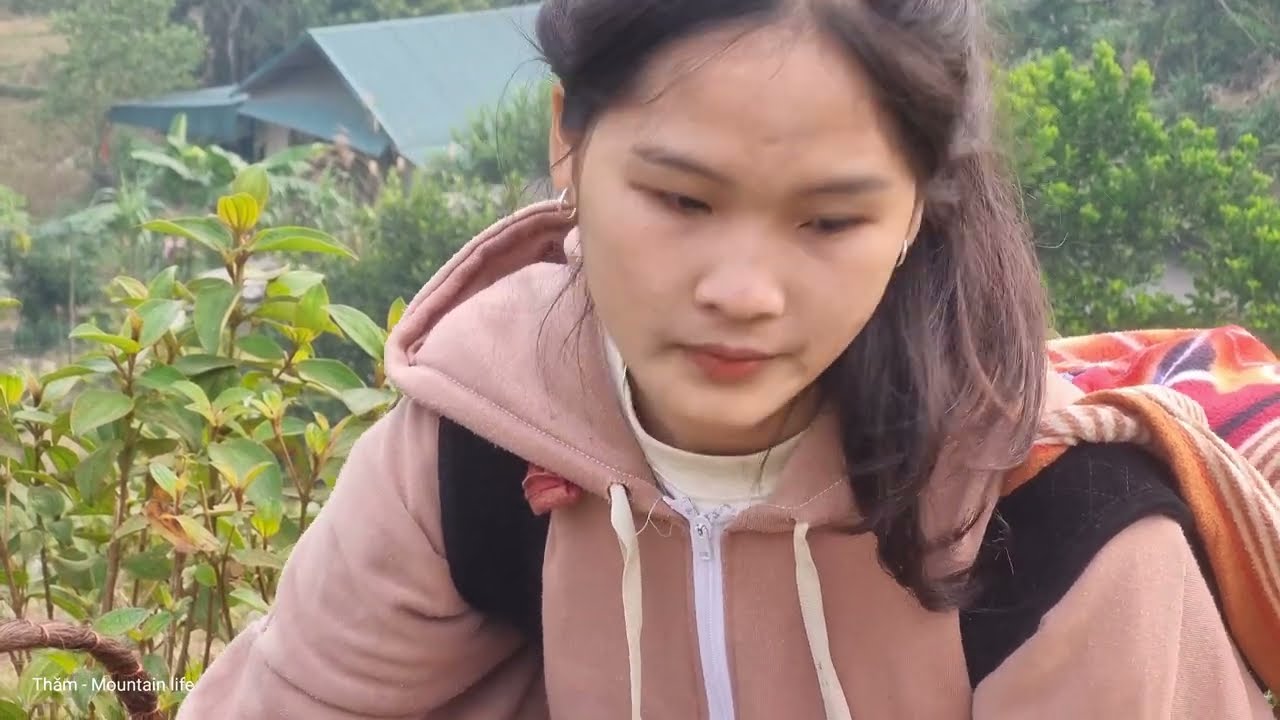 16 year old girl picks flowers to sell and arranges flowers on the farm ...