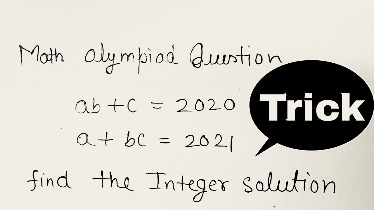 Math Olympiad Question | Algebra Equation Solving | international math ...
