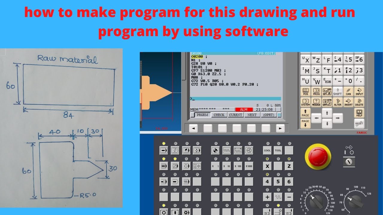 cnc fanuc programming and simulation swansoft cnc in tamil - YouTube