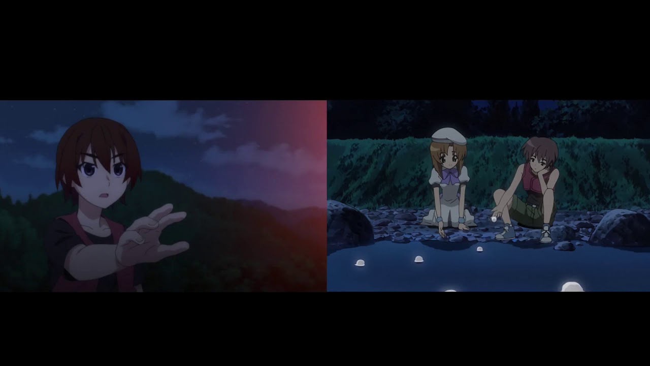 Higurashi no naku koro ni 2020 vs. 2006 anime- Watanagashi scene ...