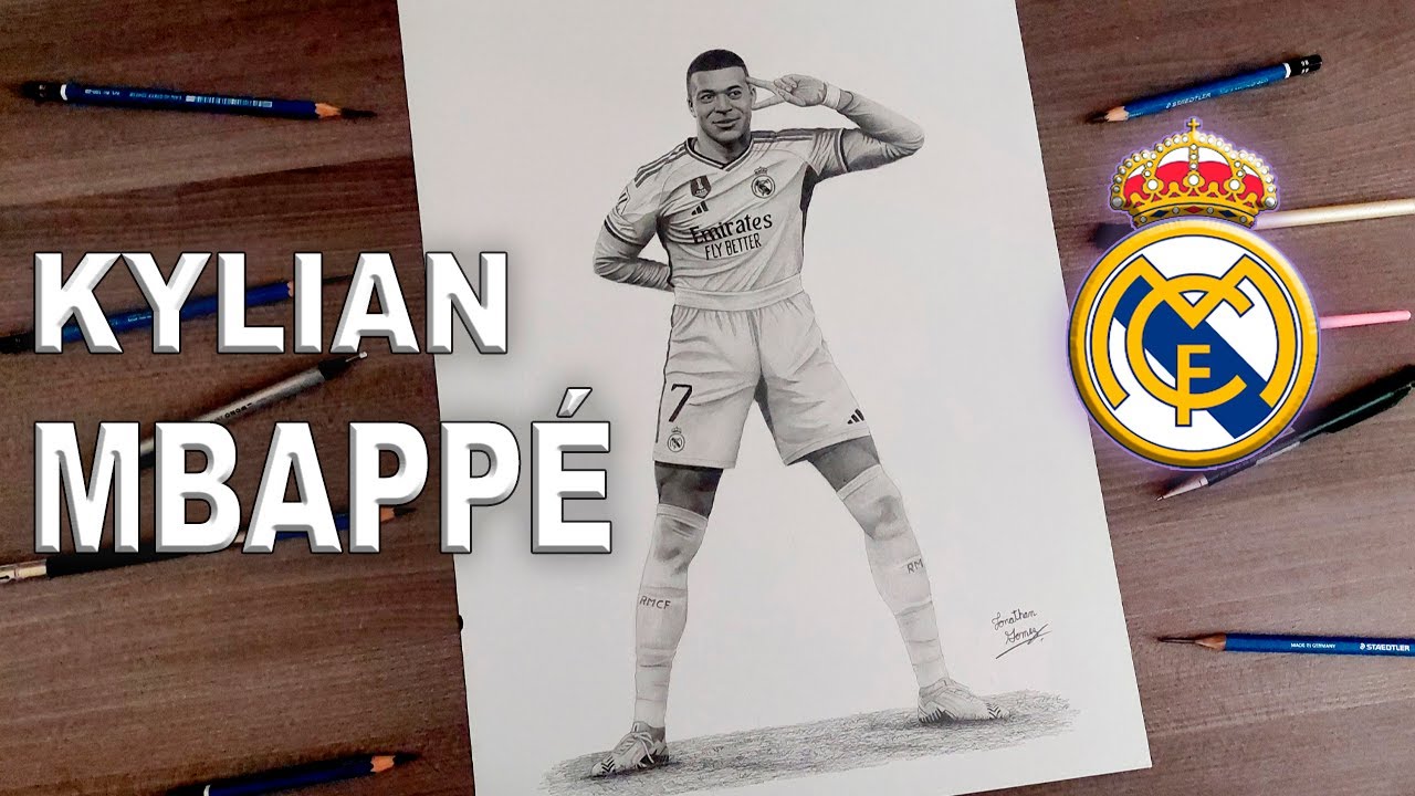KYLIAN MBAPPÉ 🇫🇷 en el Real Madrid / Un sueño cumplido / Drawing Kylian ...