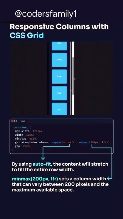 responsive columns with CSS grid #responsive #columns #with #layout #with #css #html - YouTube