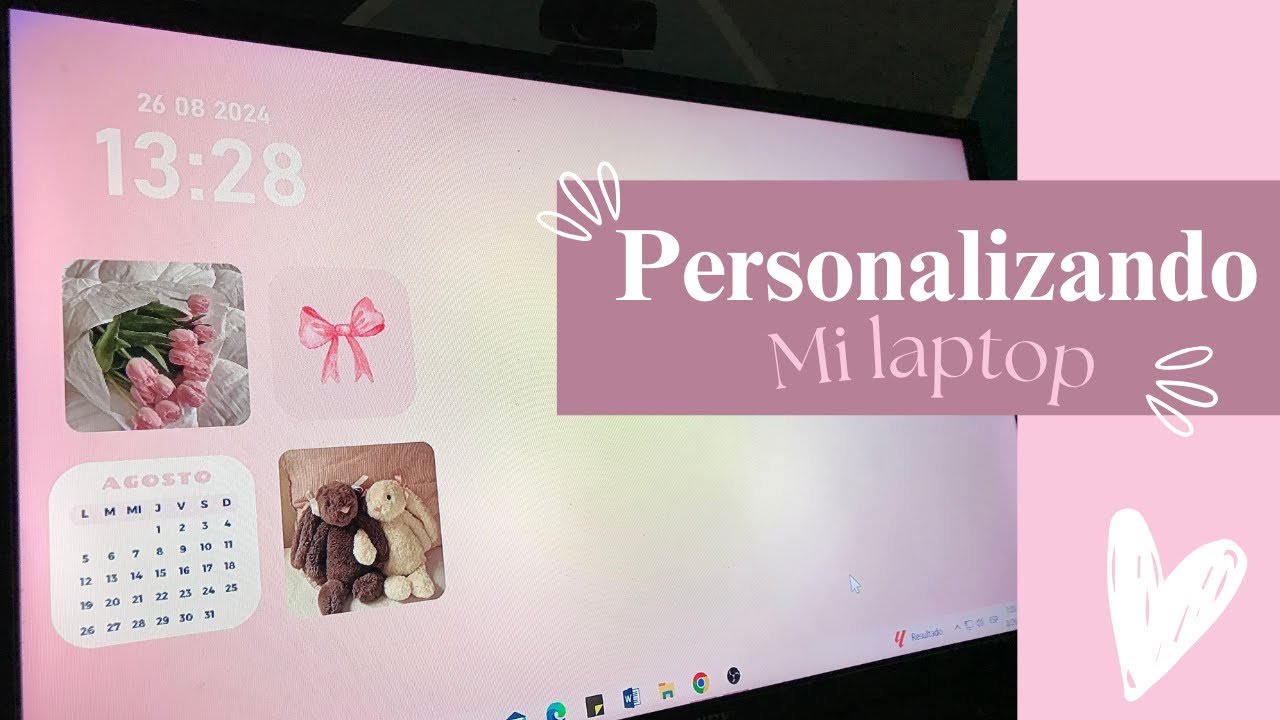 Como personalizar tu laptop | desktop aesthetic Pink Theme 🎀 - YouTube