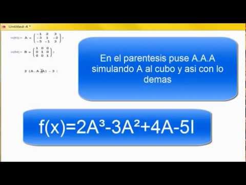 Tutorial básico de matrices en mathematica 8 - YouTube
