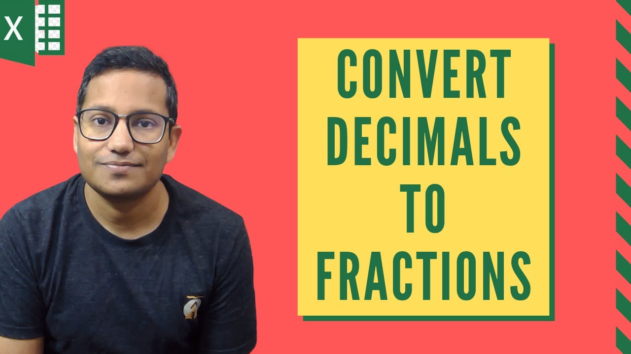 How To Convert Decimals To Fractions In Excel YouTube How To Convert Decimals To Fractions In Excel YouTube
