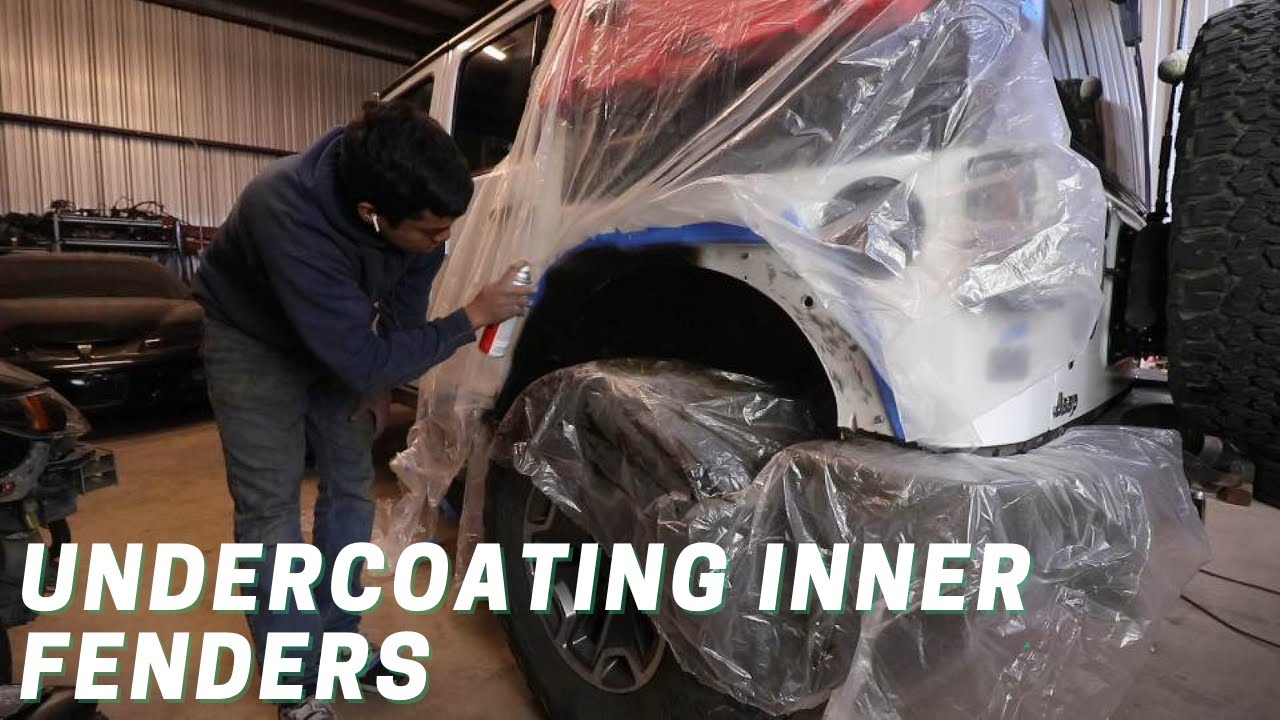 Undercoating Inner Fenders - YouTube