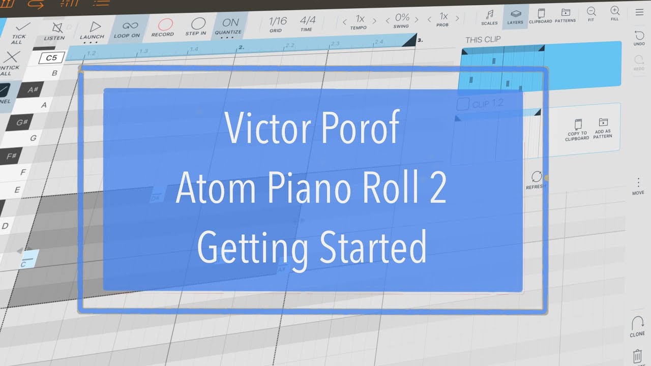 Victor Porof Atom Piano Roll 2 - Tutorial Part 1: Getting Started - YouTube
