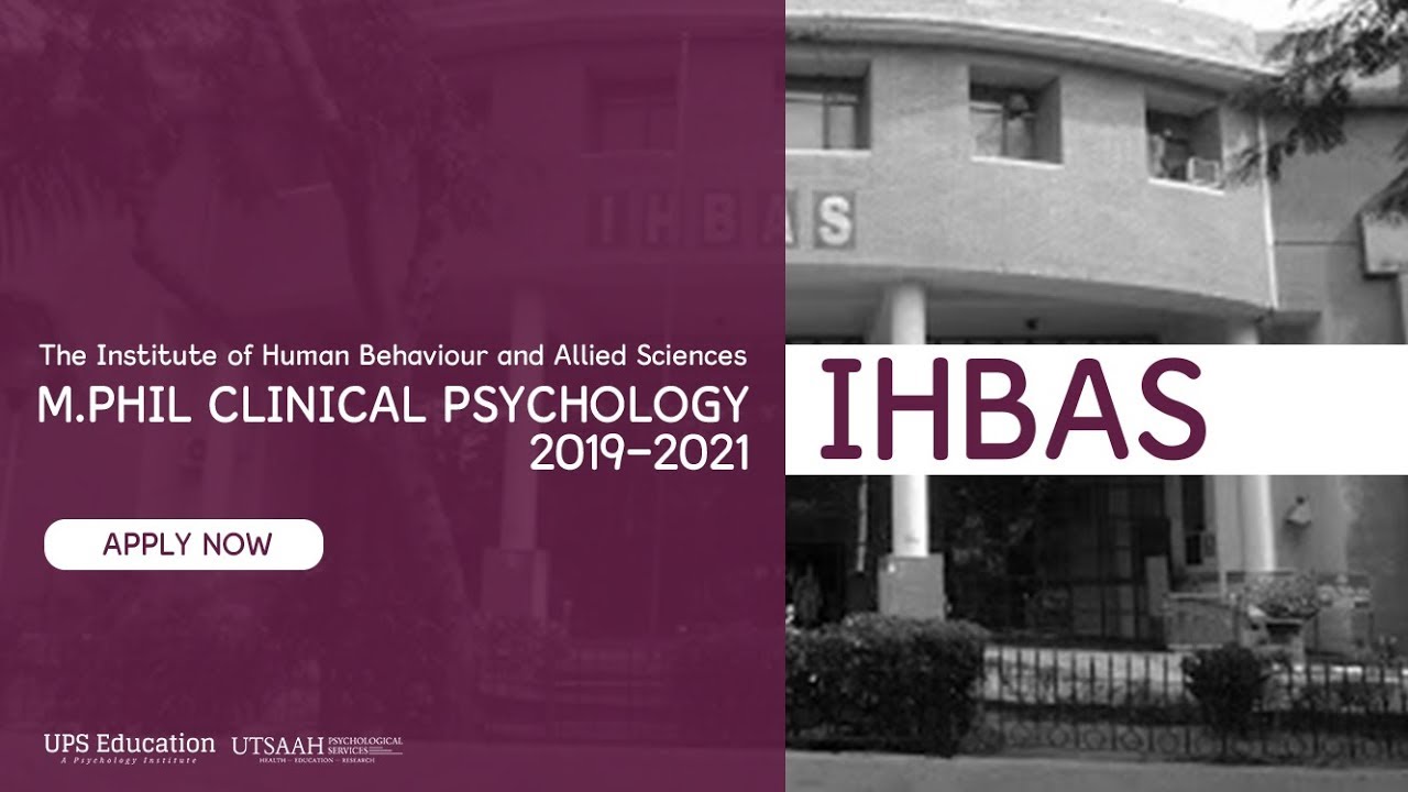 IHBAS M.Phil Clinical Psychology Admission 2019 - Application ...