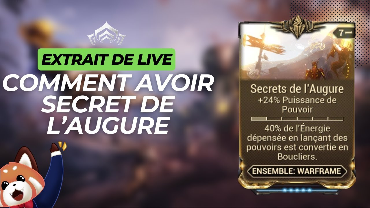 Comment avoir secret de l'augure #warframe - YouTube