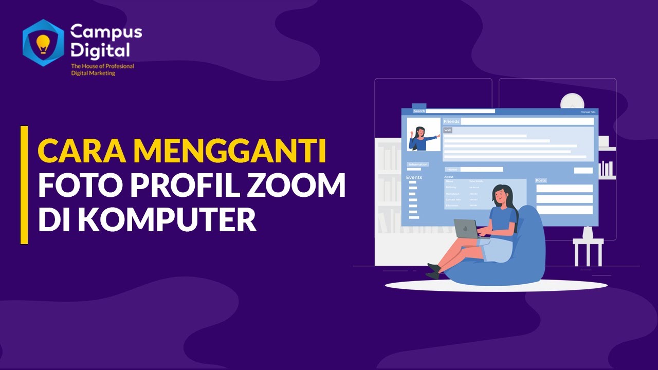 CARA MENGGANTI FOTO PROFIL ZOOM DI KOMPUTER - YouTube