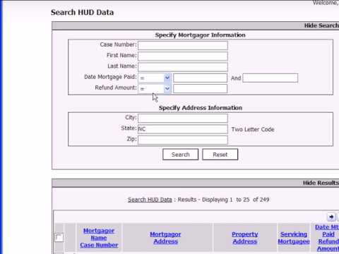 Searching the HUD database - YouTube