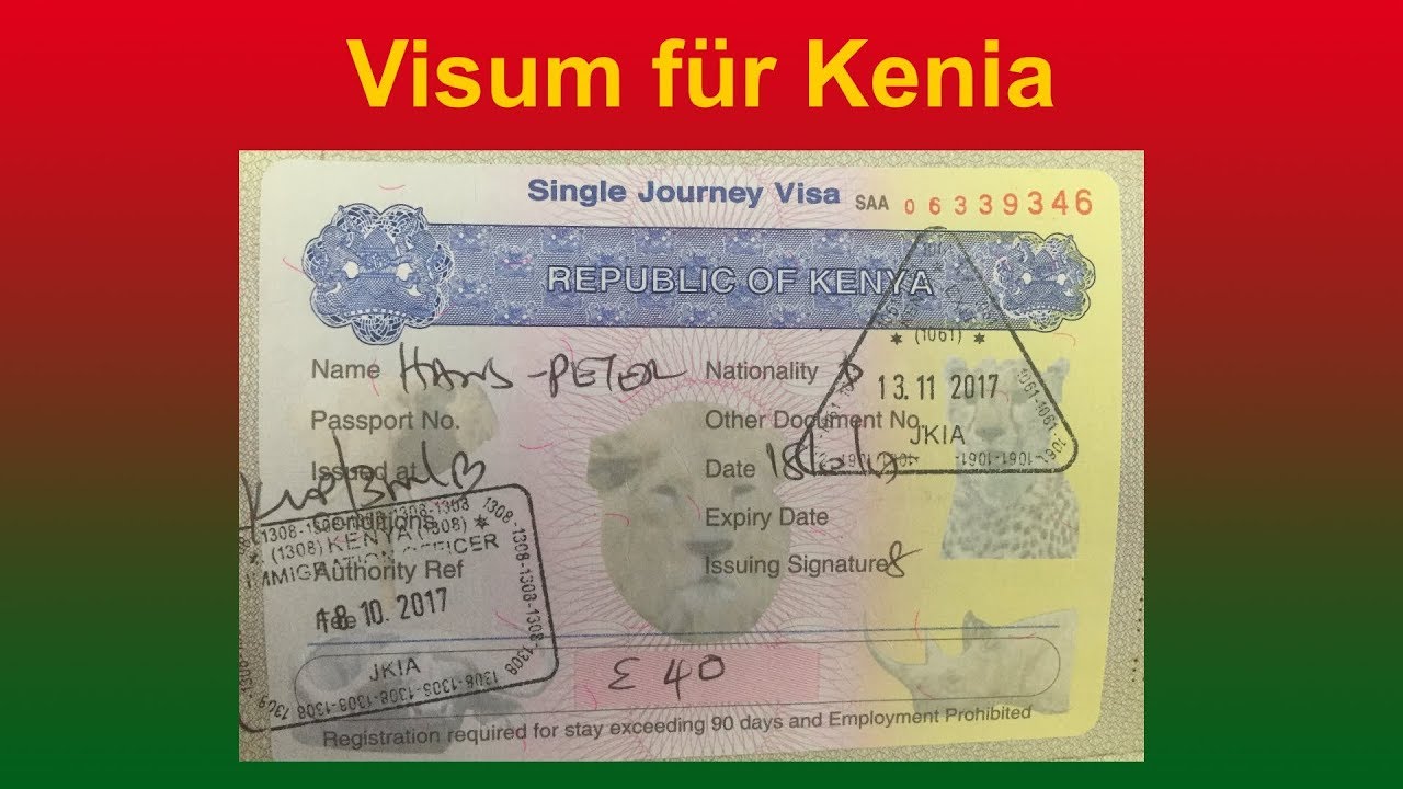 Visum Für Kenia Am Flughafen