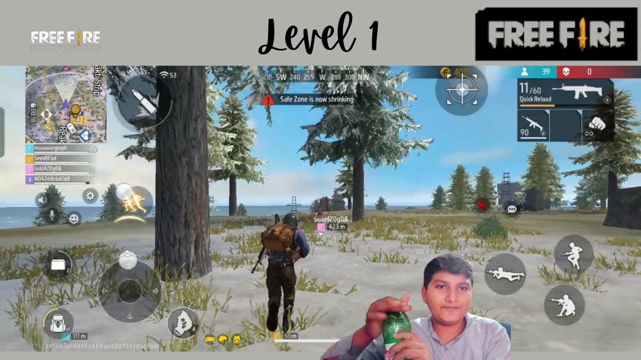 FreeFire 🔥 Level 1 | Games 🎮 kill 9 fast wow 😲 | Free Fire 🔥 king of ...