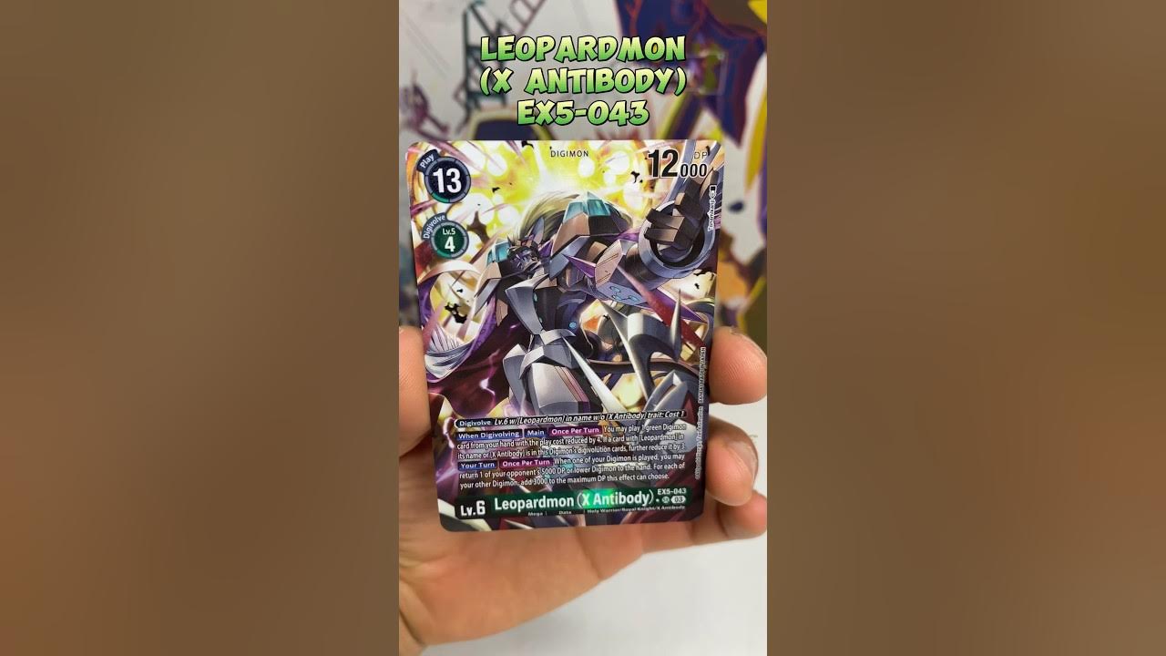 Leopardmon (X Antibody) EX5-043 **ALT ART** SR #digimoncardgame - YouTube