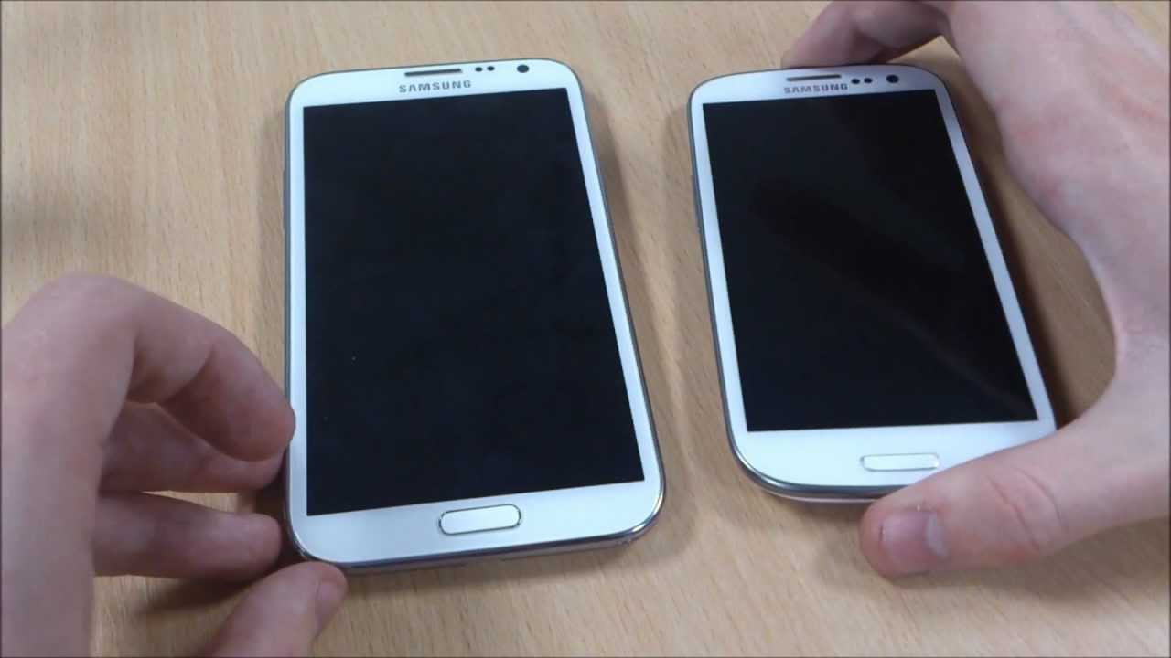 Samsung Galaxy Note 2 vs. Samsung Galaxy S3 Comparison - YouTube