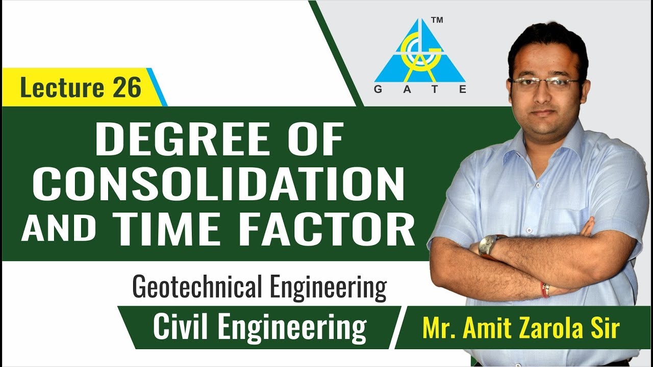 Degree of Consolidation and Time Factor | Lecture 26 | Geotechnical ...