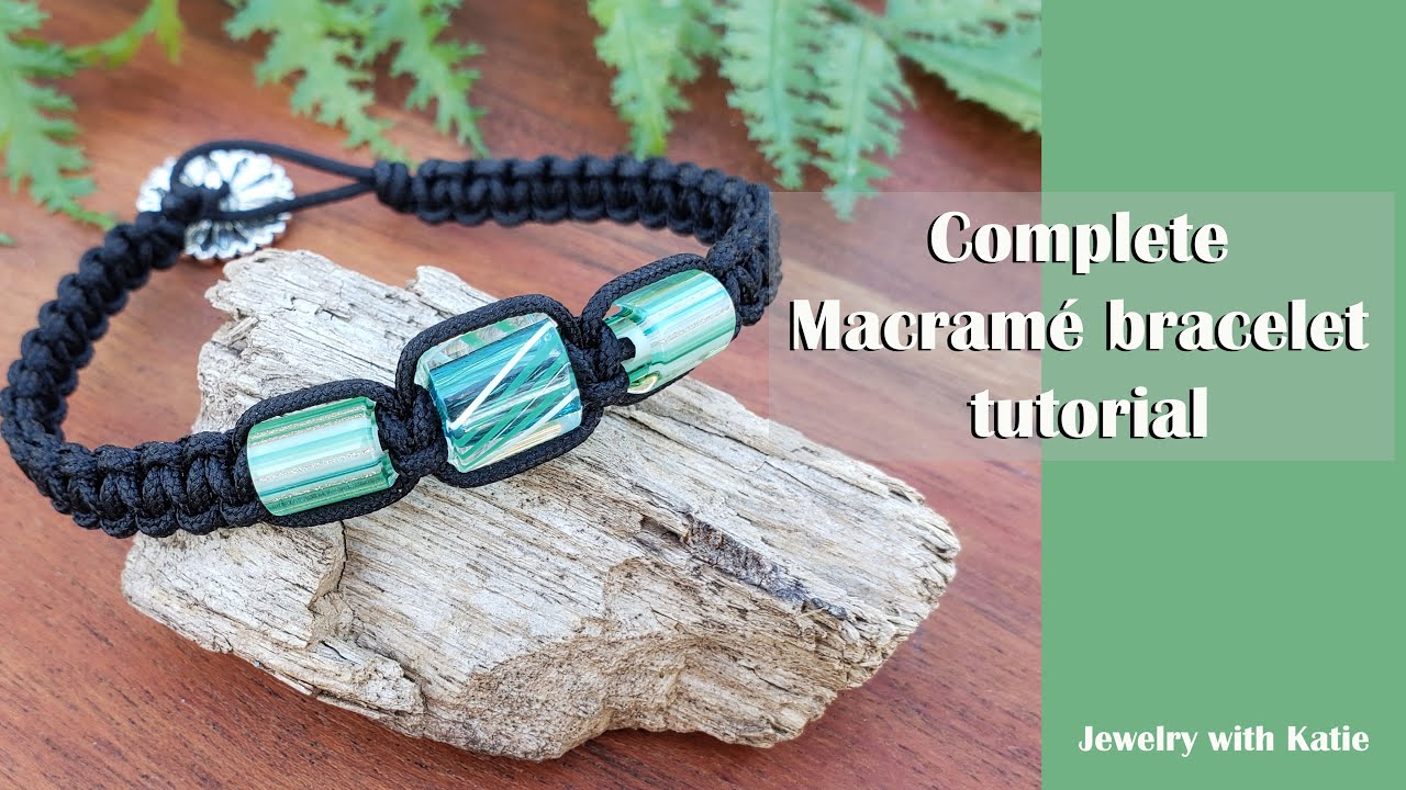 macramé Bracelet tutorial - YouTube