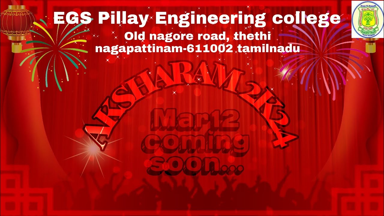 welcome to aksharam2k24 celebration on March12 in EGS pillay ...