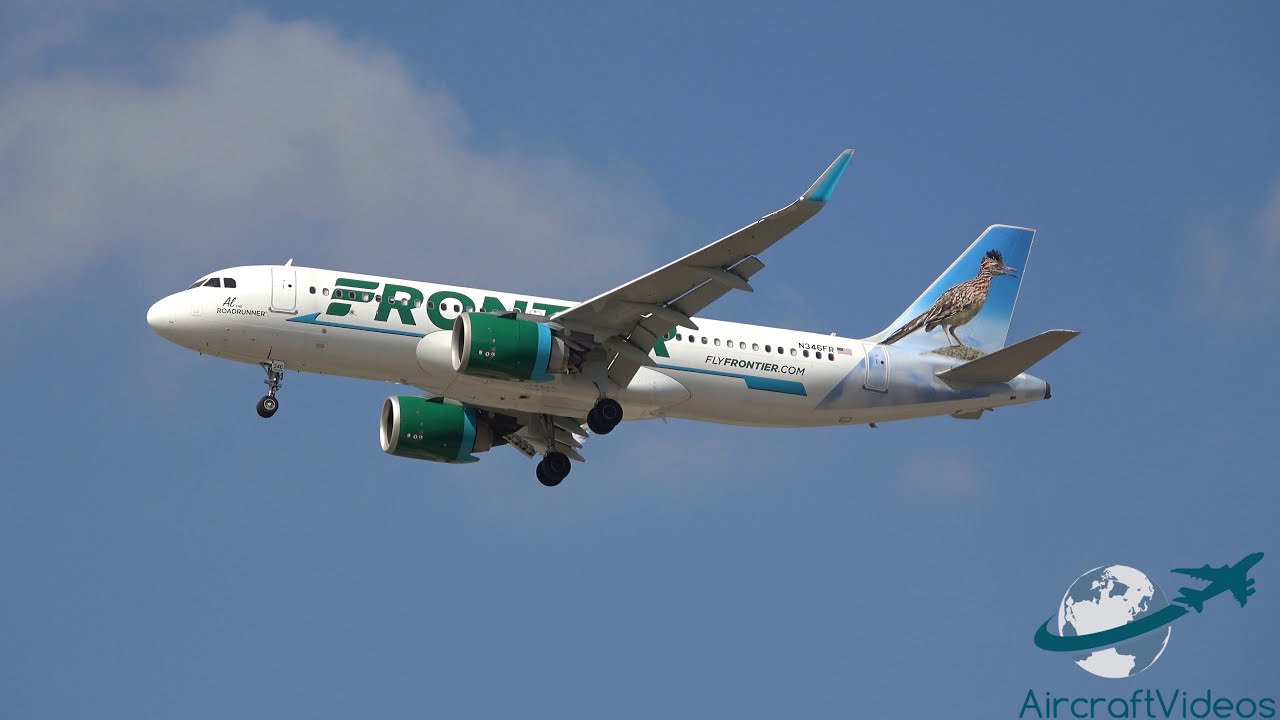 Frontier Airlines A320-251N [N346FR] -- UHD 4K - YouTube