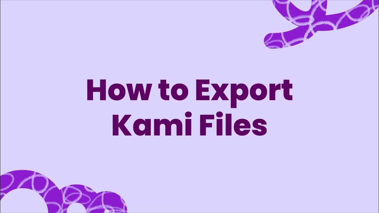 How to Export Files From Kami - YouTube