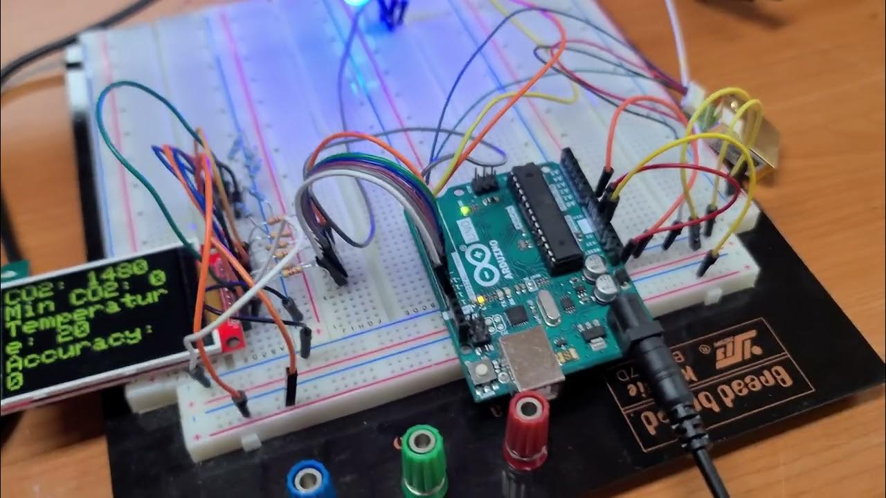 Arduino Project : MH-Z19B CO2 Sensor + 2.2 SPI TFT LCD + RGB LED - YouTube
