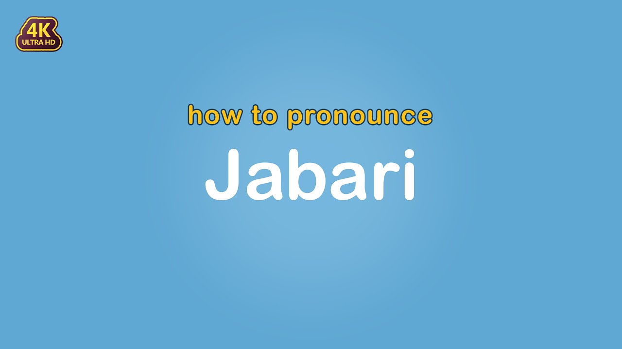 how to pronounce Jabari 【Name】 - YouTube