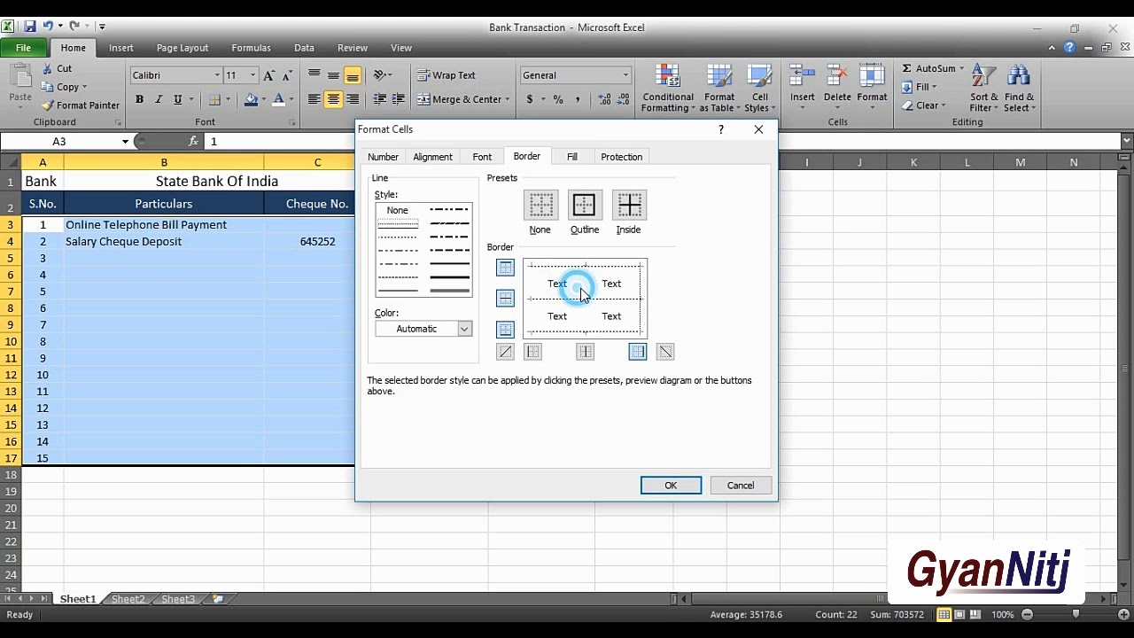 How to Maintain Bank Transaction In Excel | Keep Record your Bank ...