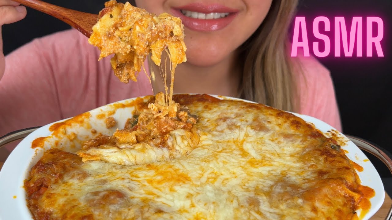 ASMR Lasagna | Cheesy Mukbang - YouTube