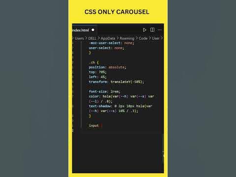 CSS Only Carousel | HTML | CSS | Animation | EducateKaro.com #shorts - YouTube