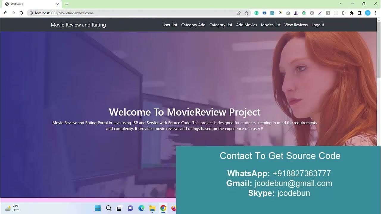 Online movie review and rating project in java using jsp, servlet and mysql - YouTube