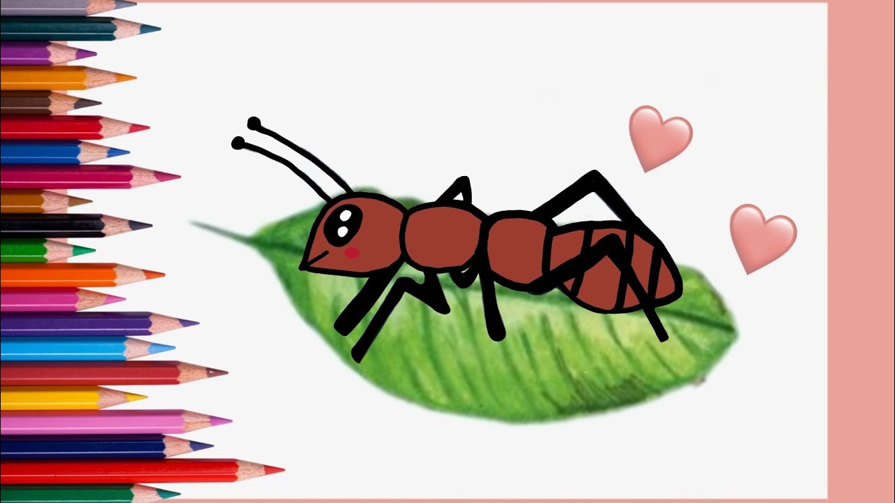 COMO DESENHAR UMA FORMIGA FÁCIL E FOFA/HOW TO DRAW A EASY ANT/CÓMO ...