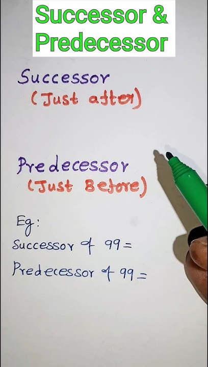 Successor and Predecessor / Basic Maths #learnwithnavishnu #shorts ...