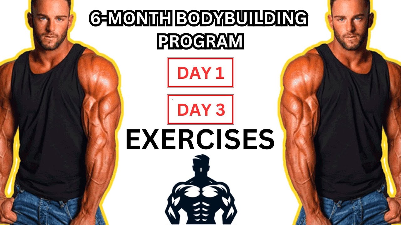 Day 1 & Day 3 Muscle Building Workout for Beginners: 6-Month Strength ...