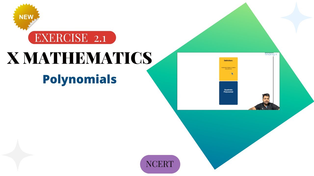 CBSE 10 | Mathematics | Polynomials | Exercise 2.1 | New Rationalised ...