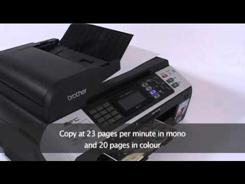 Brother MFC 5890CN Network Ready A3 Colour Inkjet Multifunction Printer with Fax - YouTube