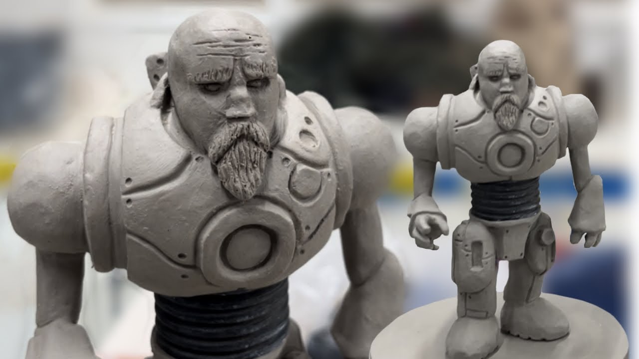 Sculpting Futuristic Robot Out of Clay | Ceramics - YouTube