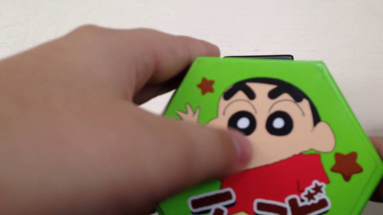 Eating and opening crayon shin chan biscuits - YouTube