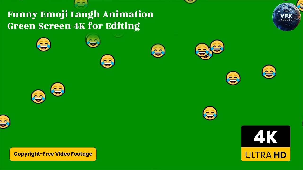 Funny Emoji Laugh Animation | Green Screen 4K for Editing #greenscreen ...