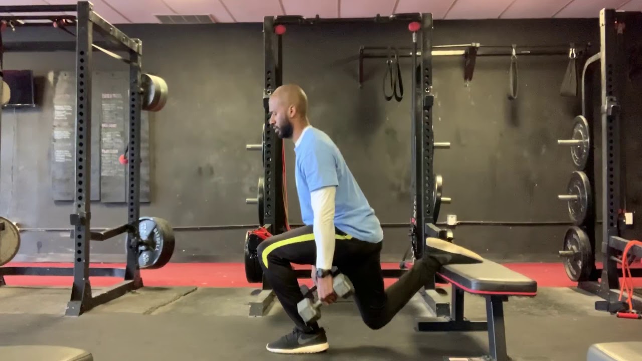 DB ELEVATED SPLIT SQUAT PULSE - YouTube