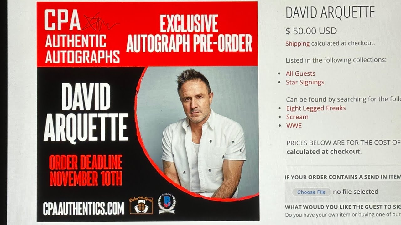 CPA Authentics (Exclusive Pre-Order) For David Arquette - YouTube