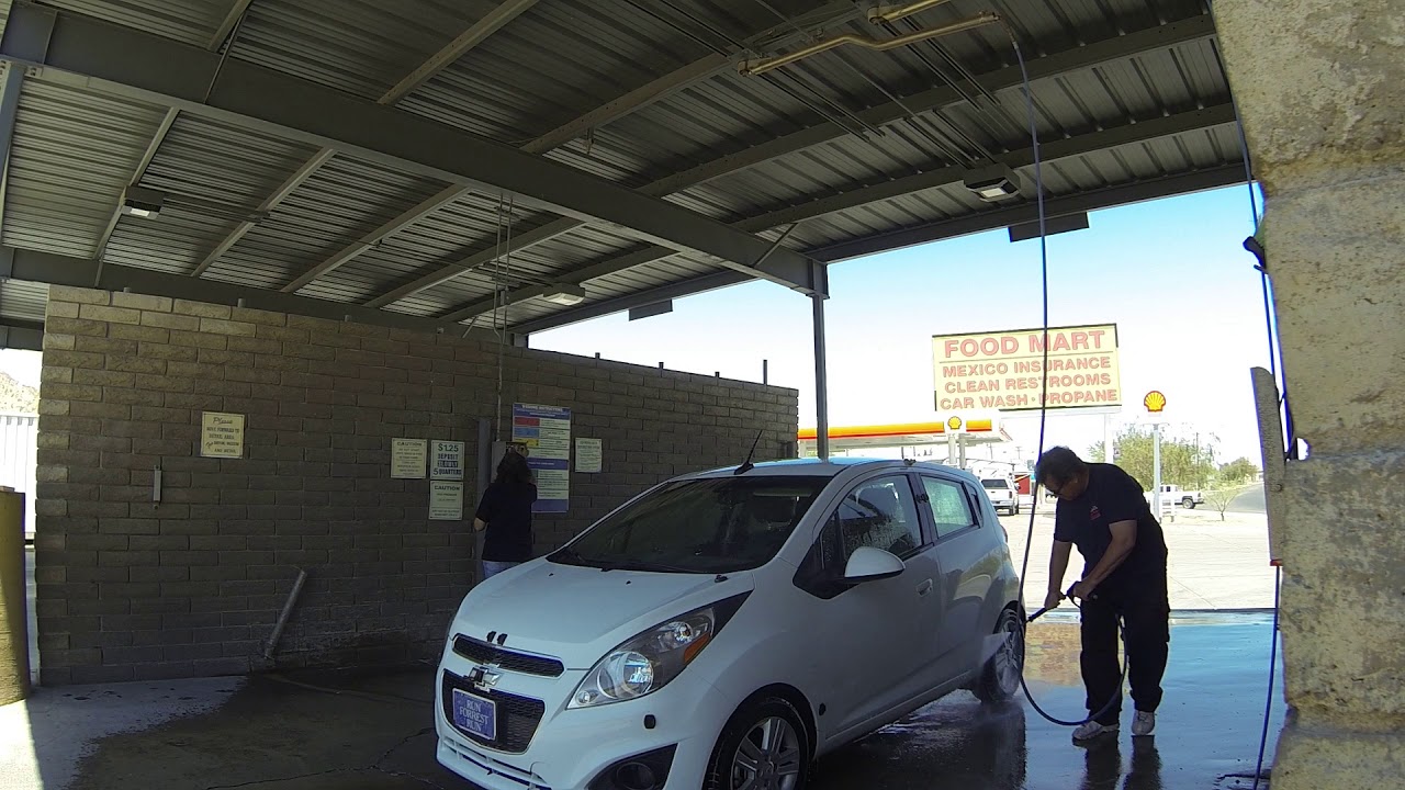 Power Washing Bugs from the Spark, Shell Car Wash, Ajo, Arizona, 8 June ...