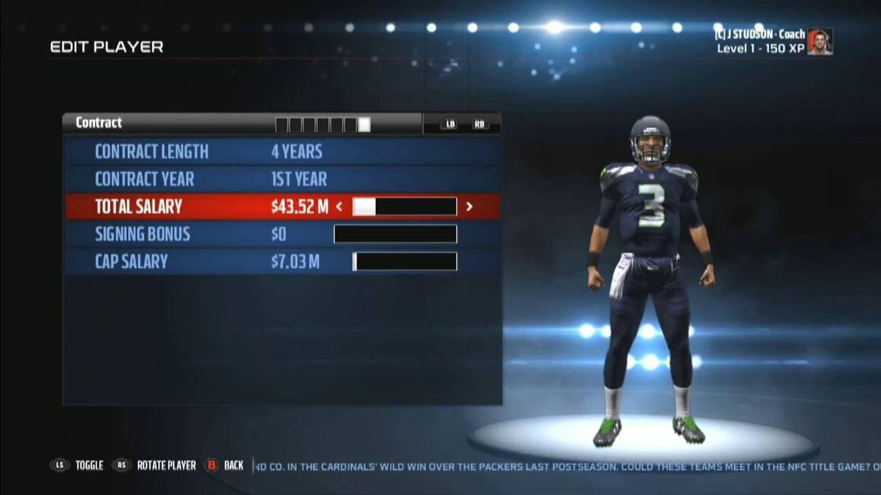 Madden 17 - Editing player contract salaries is so slow - YouTube