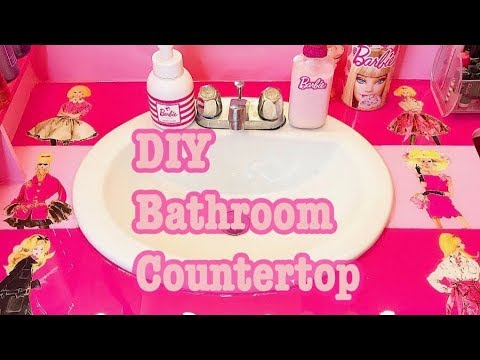 BARBIE DIY/ BARBIE MAKEOVER♡ PINK BATHROOM DIY IDEAS - YouTube