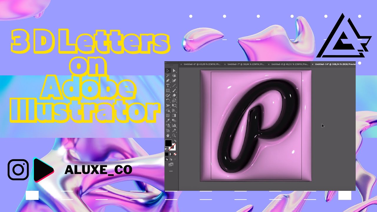 3D letters on Adobe Illustrator | Tutorial step by step - YouTube