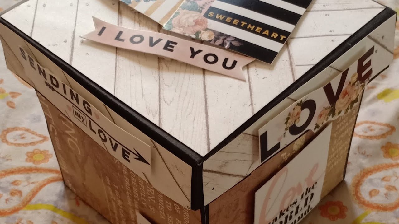 Explosion box using square cut outs - YouTube