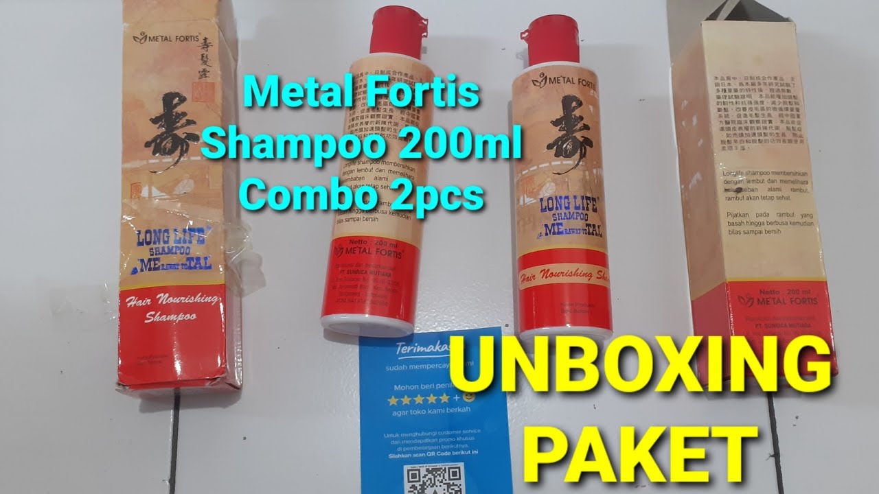 UNBOXING Paket | METAL FORTIS Shampo Metal COMBO 2 Pcs 200ML Hair ...